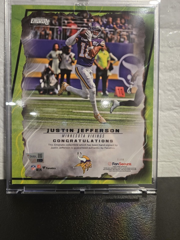 Justin Jefferson 2024 Fanatics Emanate Autographed /99 | eBay