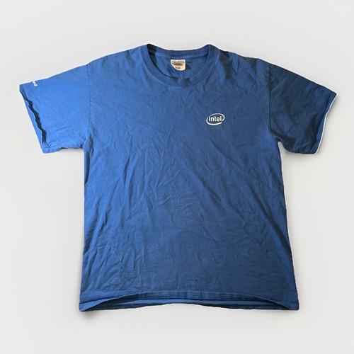 Vintage Blue Intel Involved Volunteer Tee Shirt With Boxy Fit Tagged L ...