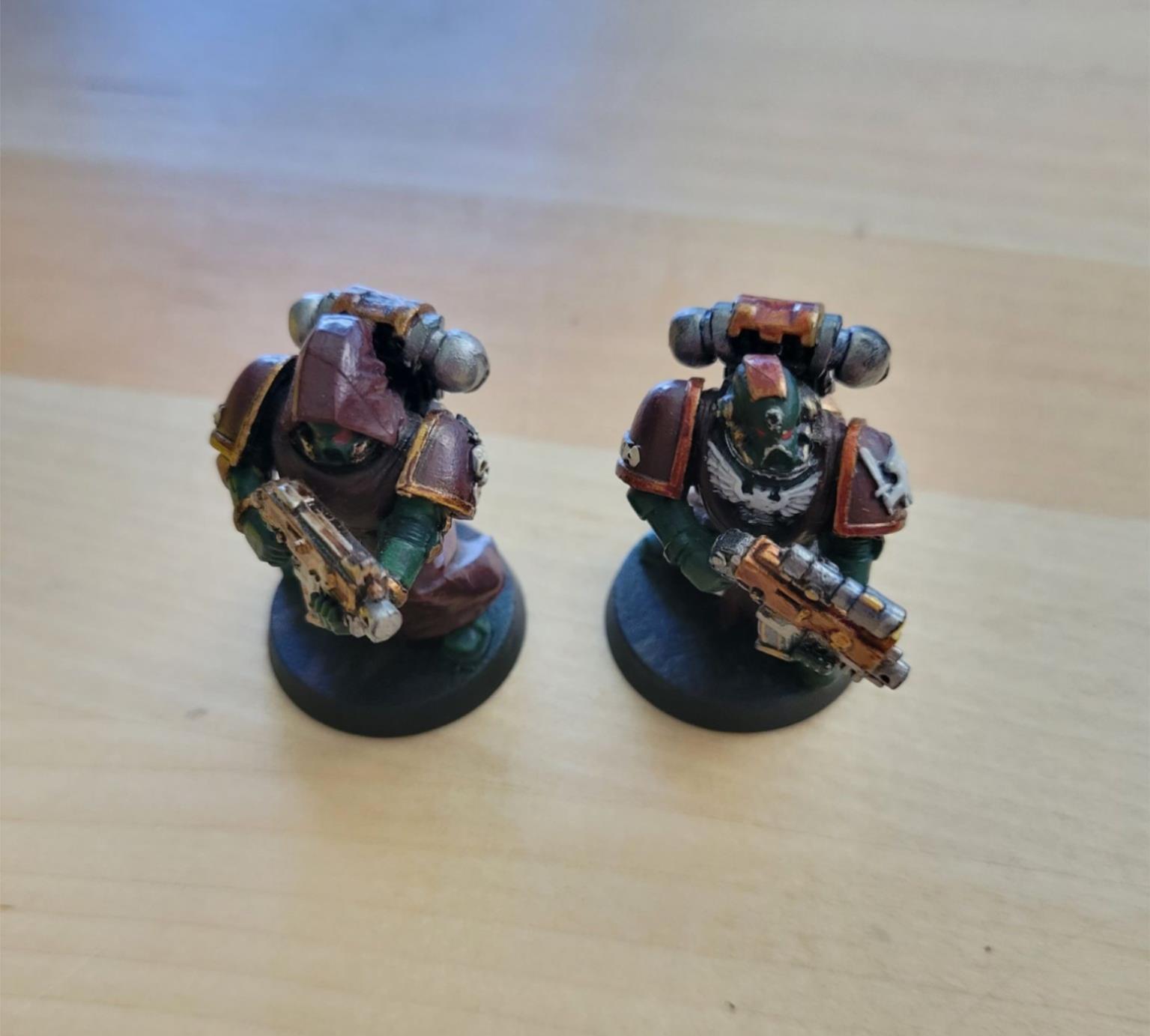Dark Angel Space Marines w/ Cloak Painted Metal OOP Models - Warhammer ...
