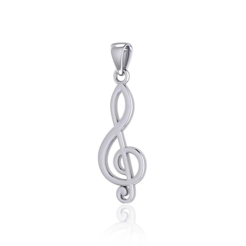 Music G Clef Symbol 925 Sterling Silver Pendant Fine Jewelry | eBay