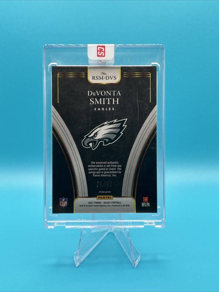 Devonta Smith EAGLES 2021 Select RPA 76/99 Panini Seal no. RSM-DVS | eBay