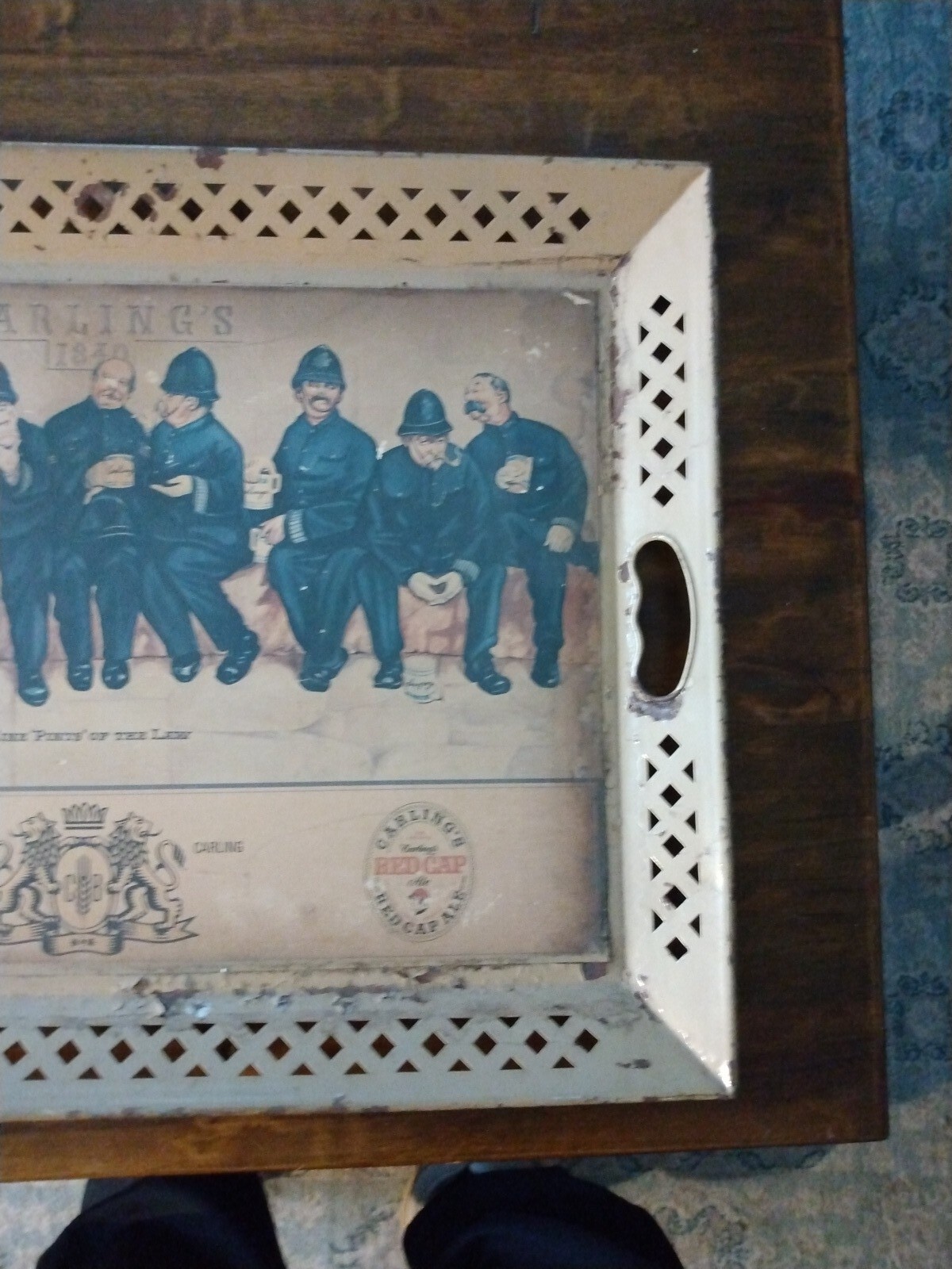 Vintage Carling's Black Label Beer Tray Nine Pints of the Law Bar ...