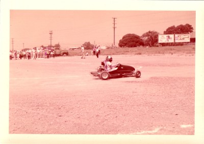 Midget Racers Vintage Snapshot 1957 Go Kart Racing Billboards Truck ...