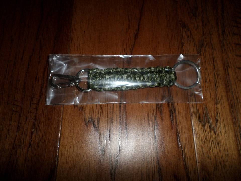OD GREEN OR BLACK PARACORD KEY CHAINS WITH SPLIT RING AND BELT OR BAG ...