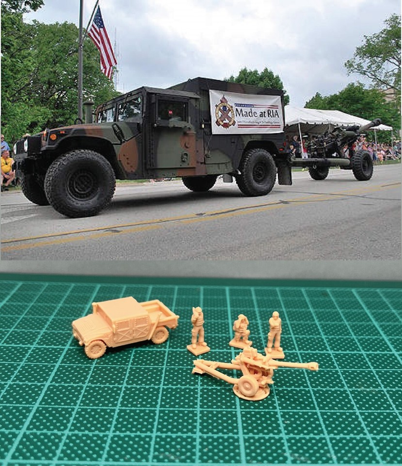1/144 USA M-119 Howitzer /w gunners & Humvee Pickup (fine detail) Resin ...