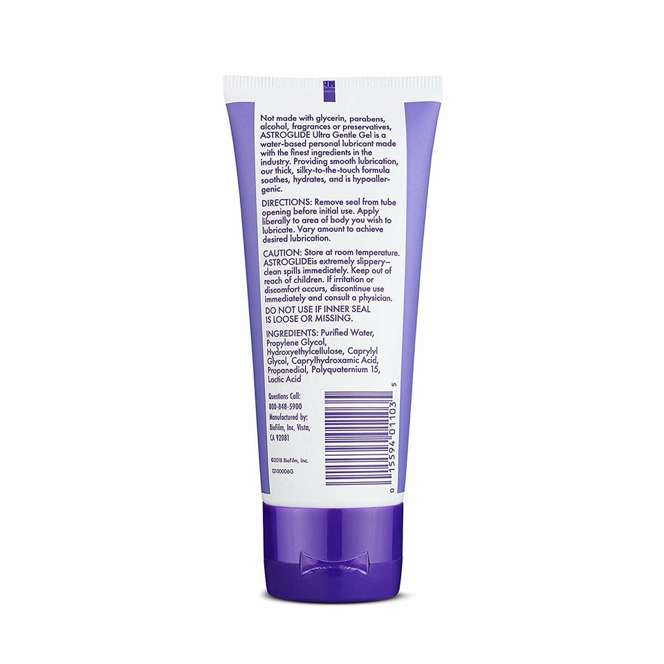 6 Pack Astroglide Ultra Gentle Gel Sensitive Skin Personal Lubricant 3 ...