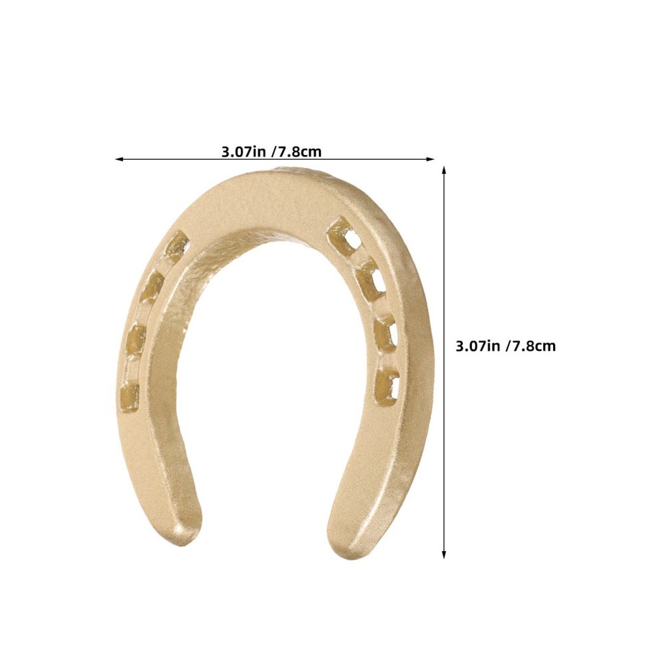 2pcs Cast Iron Horseshoe Wall Decor: 4 Holes On Each Side for Indoor Or ...