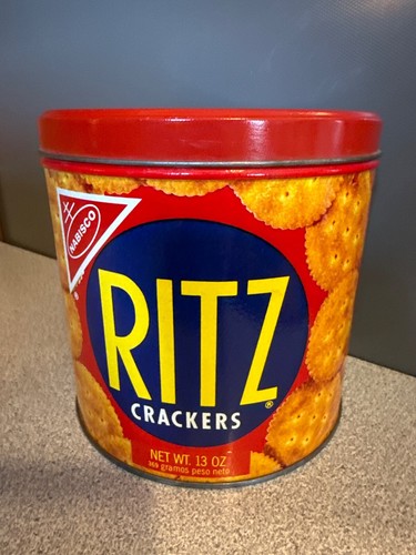Vintage 1977 Nabisco Ritz Cracker Collectible Tin Round 13 OZ Empty | eBay