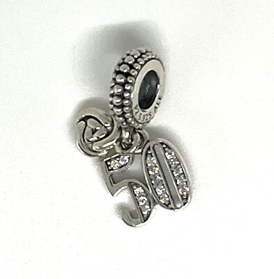 PANDORA Charm Sterling Silver ALE S925 CELEBRATE 50 YEARS 797264CZ . | eBay