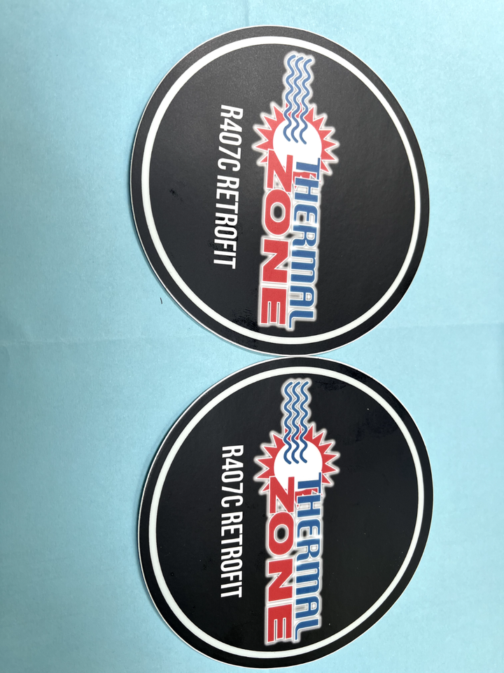 (2) 4" Round ThermalZone Outdoor Unit Decal - NEW | eBay