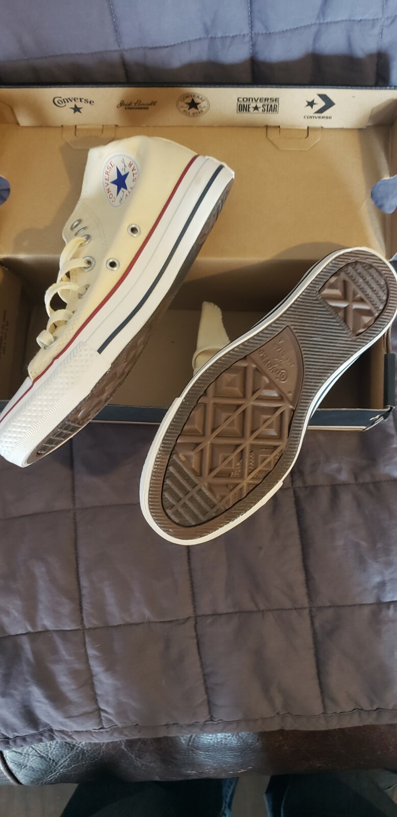 Size+4+-+Converse+Chuck+Taylor+All+Star+High+Unbleached+White for sale ...