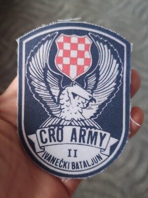 🔴CROATIA ARMY ~ II. Ivanečki Bataljun - CRO ARMY - repro sleeve patch🔴 ...
