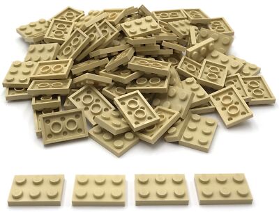 Lego 100 New Tan Plates 2 x 3 Studs Pieces | eBay