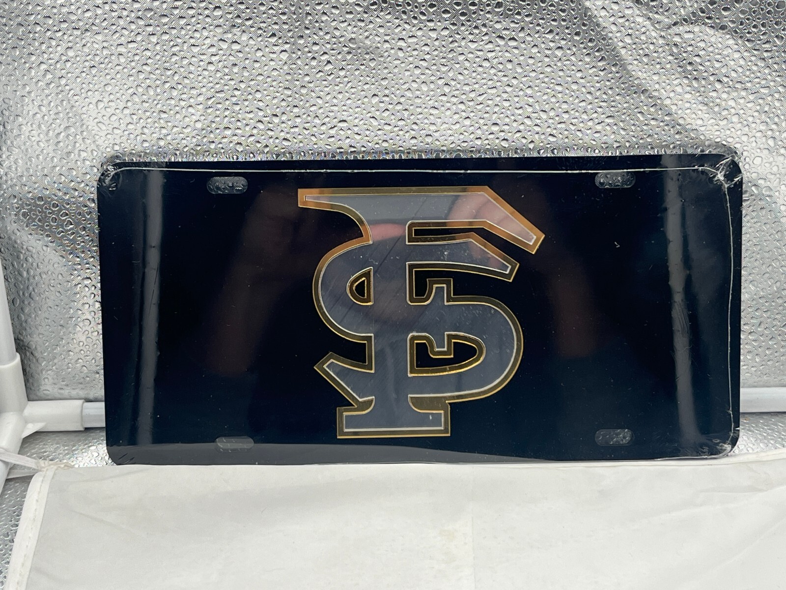 Florida State Seminoles FSU NCAA Black Mirrored LaserCut License Plate ...