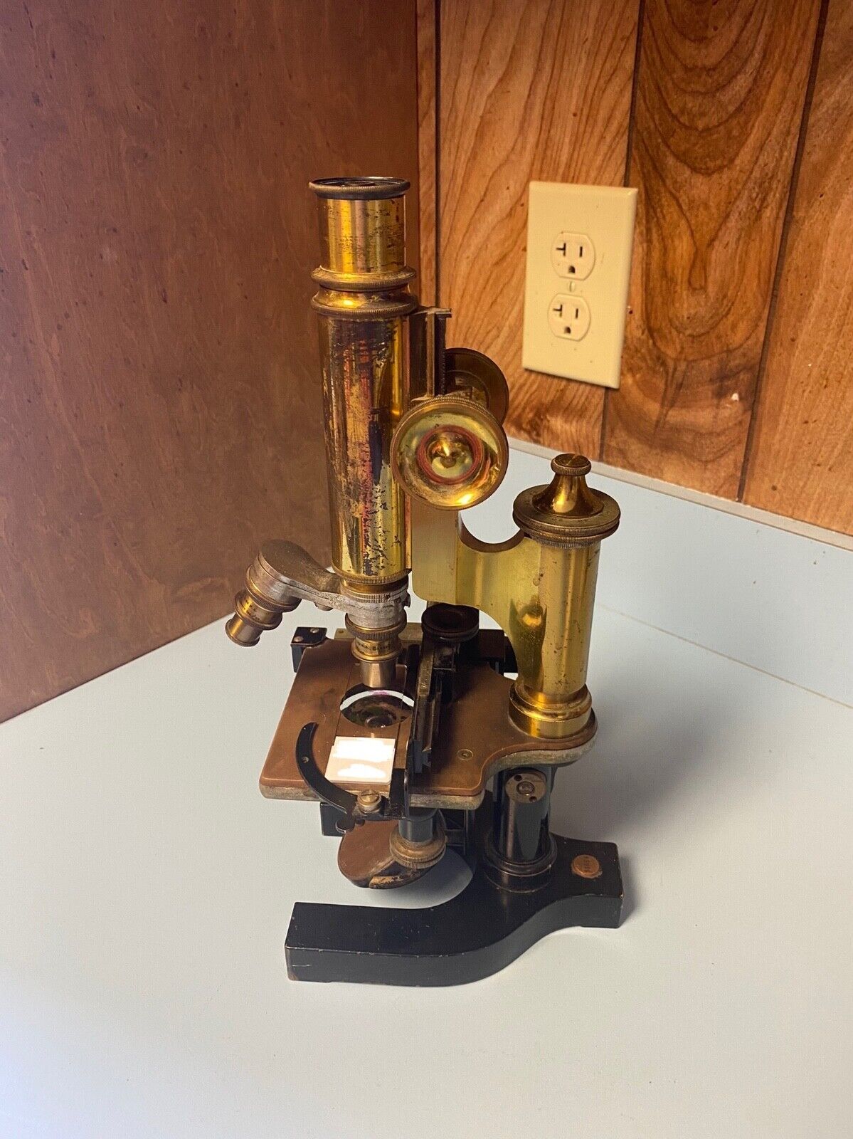 Antique Brass Bausch And Lomb Microscope B And L Optical Company Bl Ebay