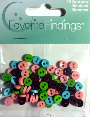 Mini Assorted Buttons by Favorite Findings - Pkg of 75 | eBay