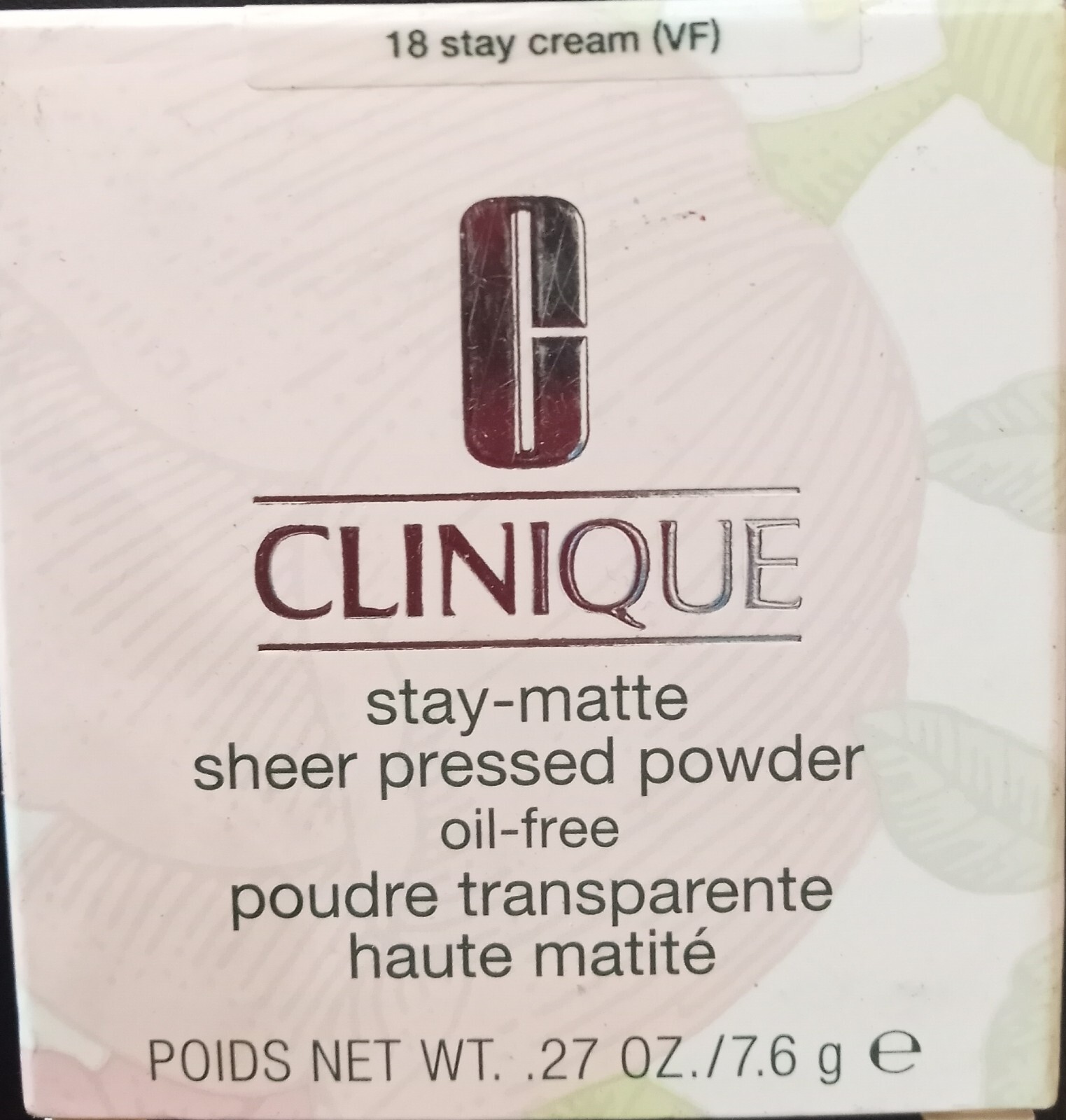 CLINIQUE STAY MATTE SHEER PRESSED POWDER NO. 18 STAY CREAM (VF) | eBay