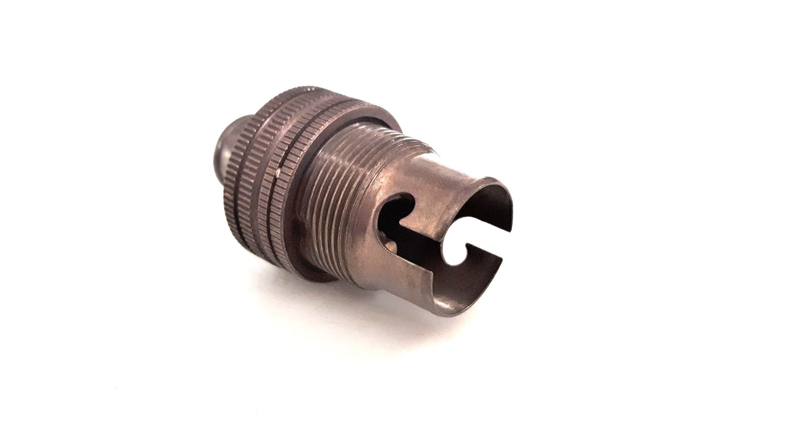 Small bayonet lamp holder B15 with threaded skirt in 5 finishes M10 ...