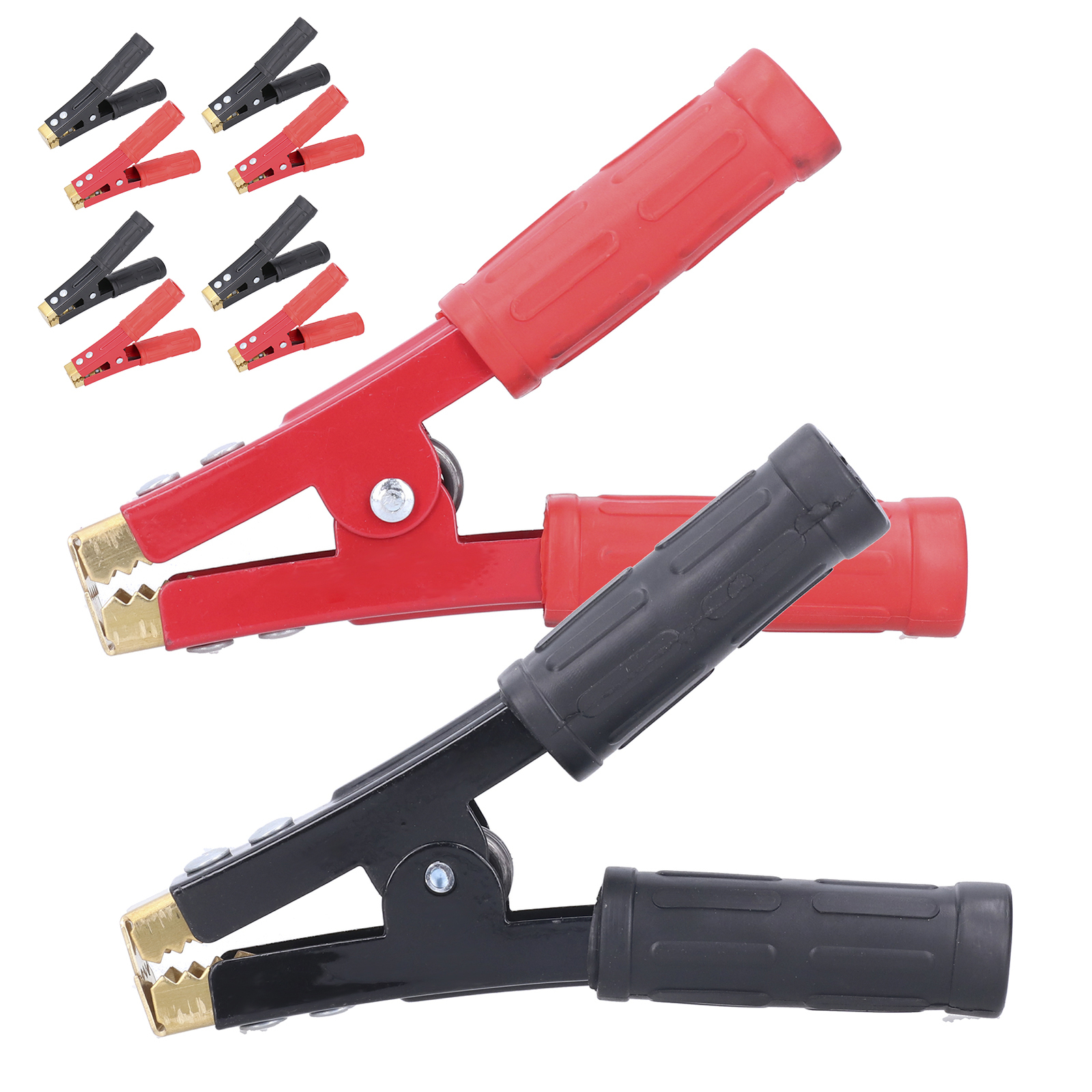 5 Pairs Battery Cable Clips HeavyDuty Insulated Crocodile Clamp 1000A ...