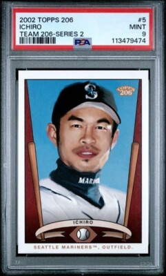 2002 Topps 206 Ichiro Suzuki #5 Seattle Mariners Team 206 Series 2 PSA ...