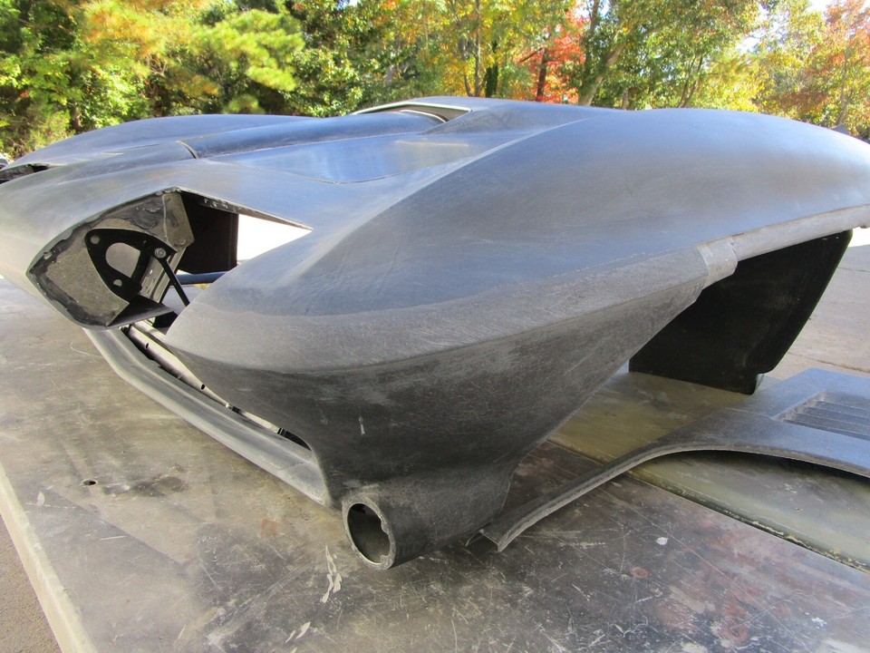 67 corvette jig assembled press molded fiberglass 427 front end clip ...