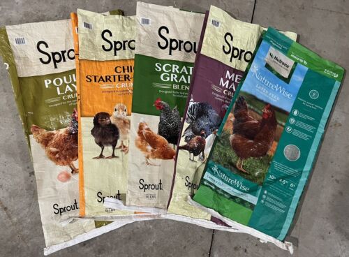 Lot (5) Empty Chicken Feed Woven Plastic Bag Sack Craft Repurpose | eBay