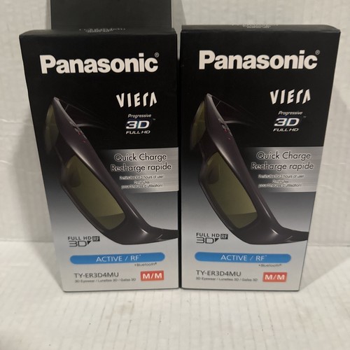 Brand New 2 Panasonic Viera 3D Rechargeable Glasses HD TY-ER3D4MU SHIPS ...