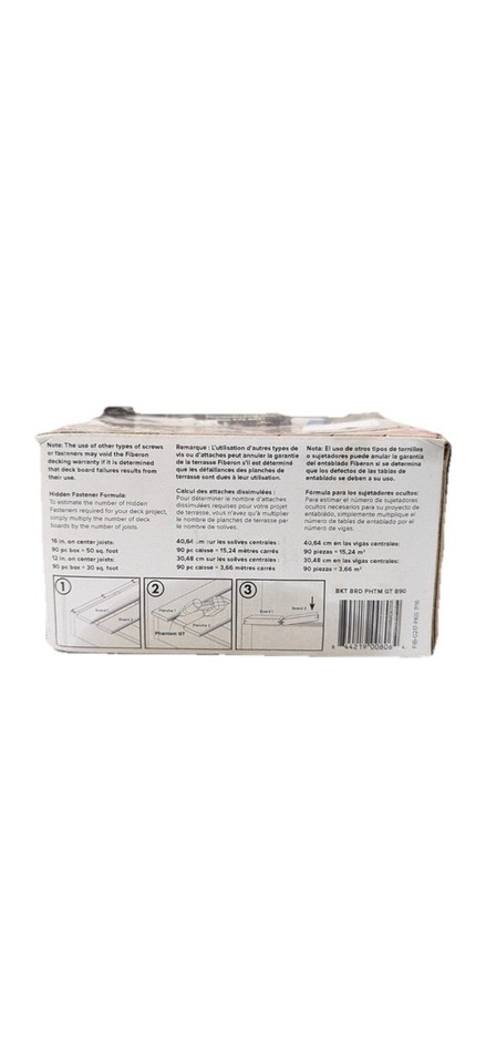 Fiberon Phantom GT Hidden Deck Fastener Kit One Box = 50 sq feet ...
