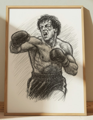 ROCKY BALBOA DRAWING PRINT PORTRAIT SKETCH 8" x 10" ROCKY BALBOA PRINT ...