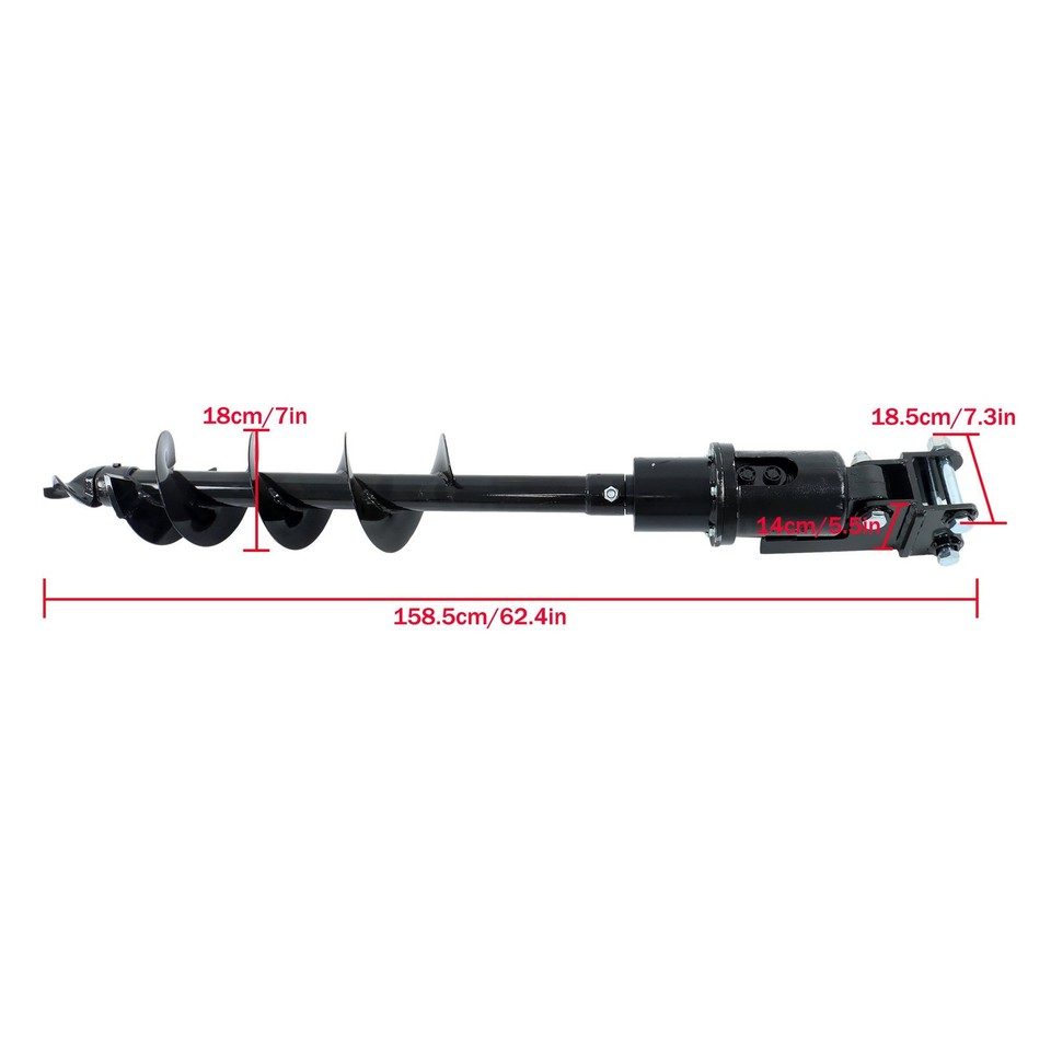 200MM Diameter Auger Drill for 1Ton-1.5Ton Mini Excavator Small Digger ...