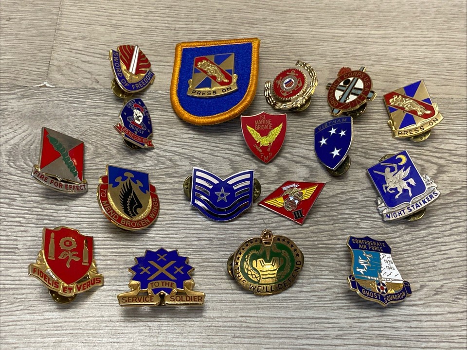 (17) Military Crest & Insignia Pins DUI Pins | eBay