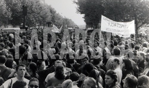 Vintage Press Photo History, Artists' Theater Strike, 1991, Print 20 x ...