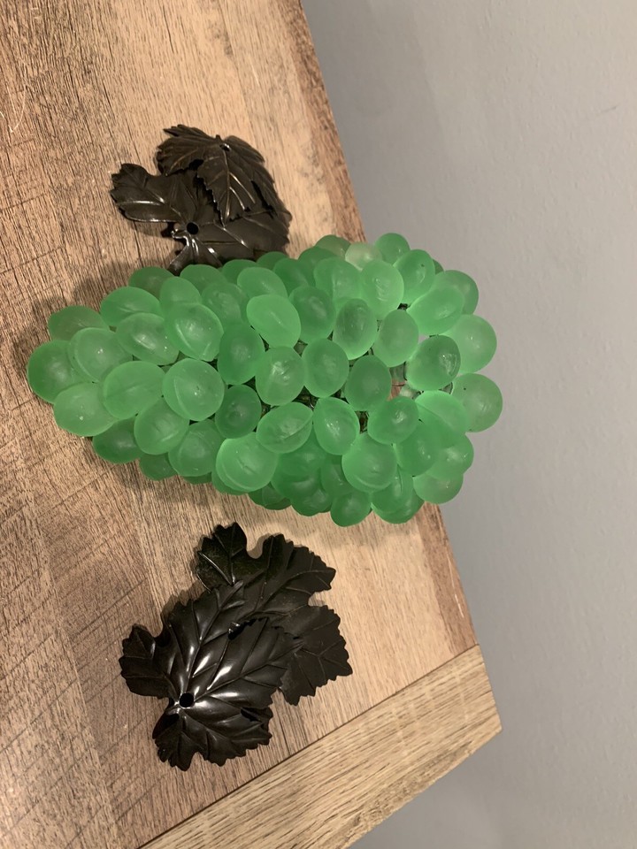 Art Nouveau Murano Czech Glass Grape Cluster Fruit Lamp Shade Art Deco ...