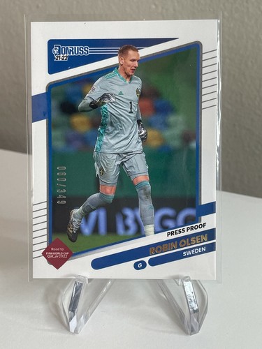Robin Olsen GOLD /349 Press Proof 2021-22 Panini Donruss World Cup ...