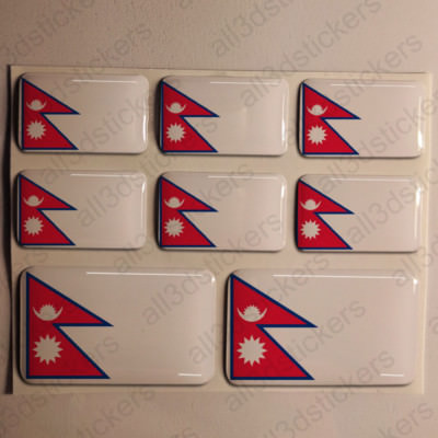 Sticker Nepal Resin Domed Stickers Nepal Flag 3D Vinyl Adhesive Decal ...