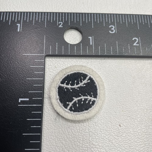 Tiny Black & White BASEBALL / SOFTBALL Patch For Varsity Letter Jacket ...