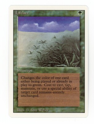 Magic the Gathering Revised Lifelace MTG Green NM RARE | eBay