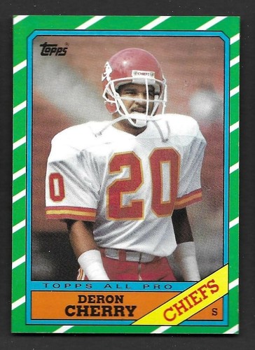 1986 Topps #313 Deron Cherry AP Kansas City Chiefs | eBay