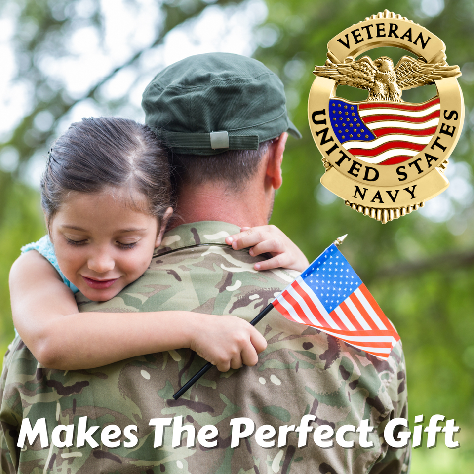 Navy Veteran Pin - United States Military Lapel Pin - Gold Tone | eBay