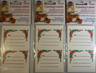 3ea 24pk Norpro #602 Wide Mouth Canning Food Mason Jar Labels/Identify ...