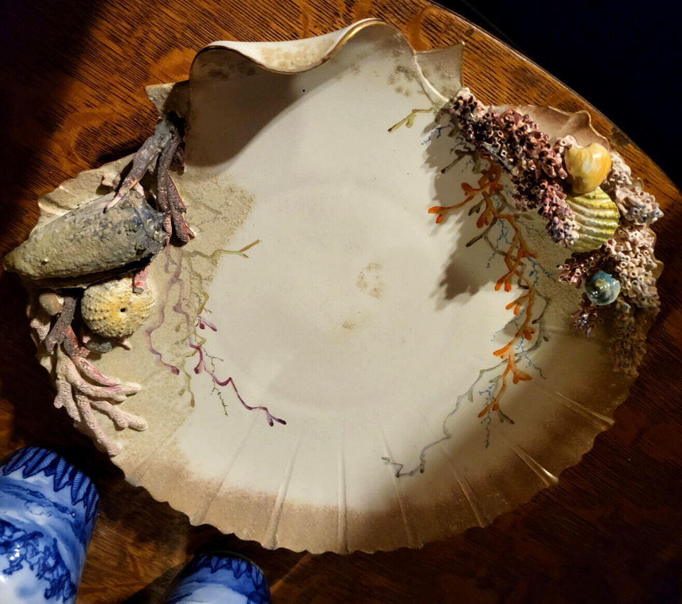 Doulton Burslem Palissy Charger Oceanic Grotto Ware Aesthetic Antique ...
