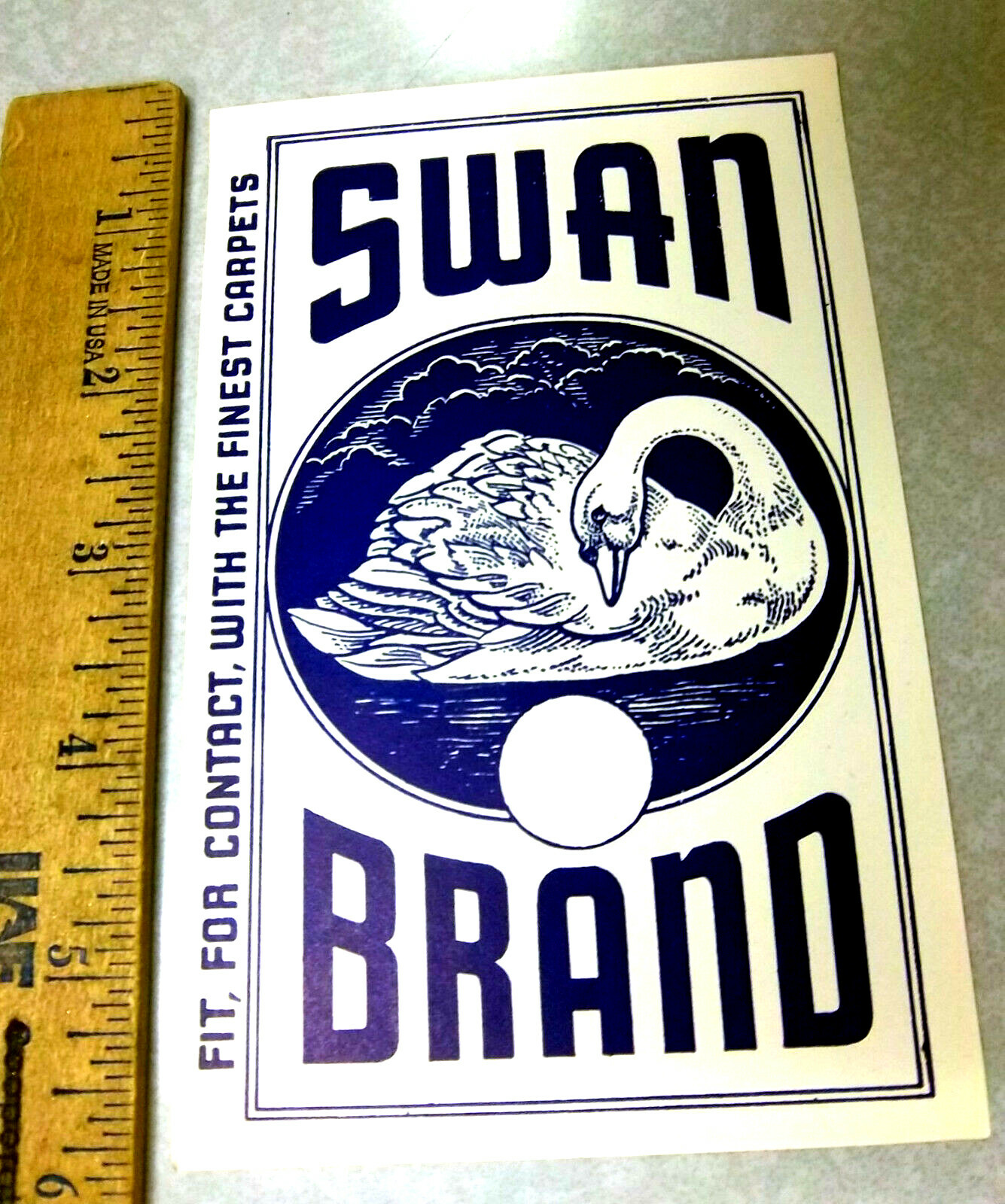 Vintage Original Label, 1930s SWAN BRAND Broom Label Fantastic graphics ...