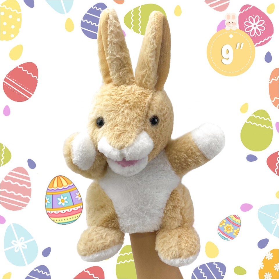 9.8"/25cm Rabbit Hand Puppet Soft Plush Toy Animal Hand Puppet Story ...