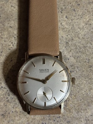 Vtg GRUEN Precision 14K Solid Gold 510 James Bond Watch In Great Shape ...