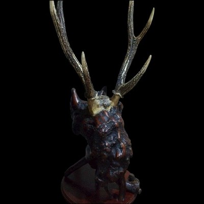 Vintage Japanese Samurai Sword Stand Katana Kake Deer Antler & Wood ...