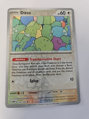 Pokemon Cards Ditto 132/165 151 Reverse Holo Mint Card | eBay