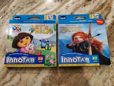 LOT 2 - Vtech InnoTab Disney Pixar Brave & Dora The Explorer NEW SEALED ...