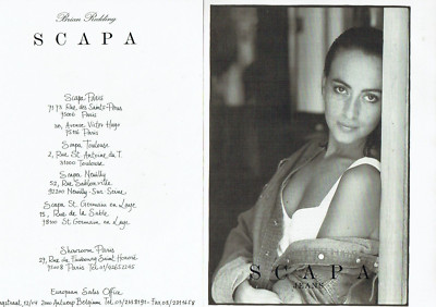 publicité Advertising 0923 1991 Scapa Brian Redding jeans pret à porter ...
