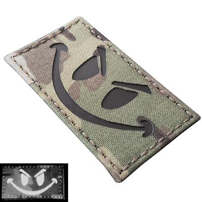 Evil Smiley IR infrared multicam morale 3 5x2 tactical laser cut hook patch | eBay