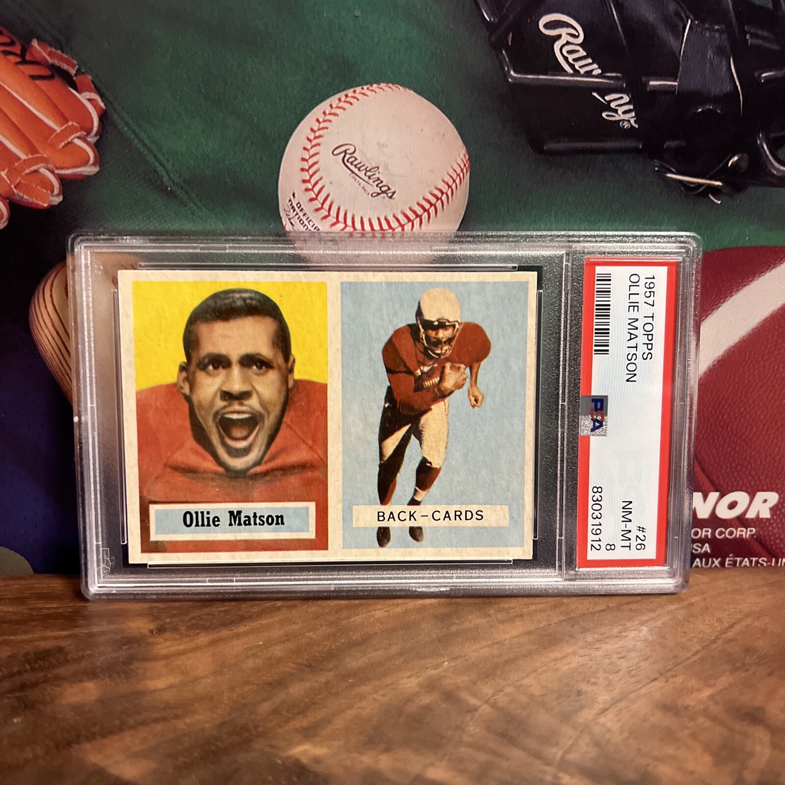 1957 Topps FB Card # 26 Ollie Matson Chicago Cardinals HOF PSA 8 NM-MT ...